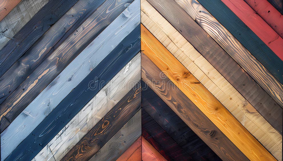 Weathered Wooden Planks Texture. Colorful Wooden Panel with Chevron ...