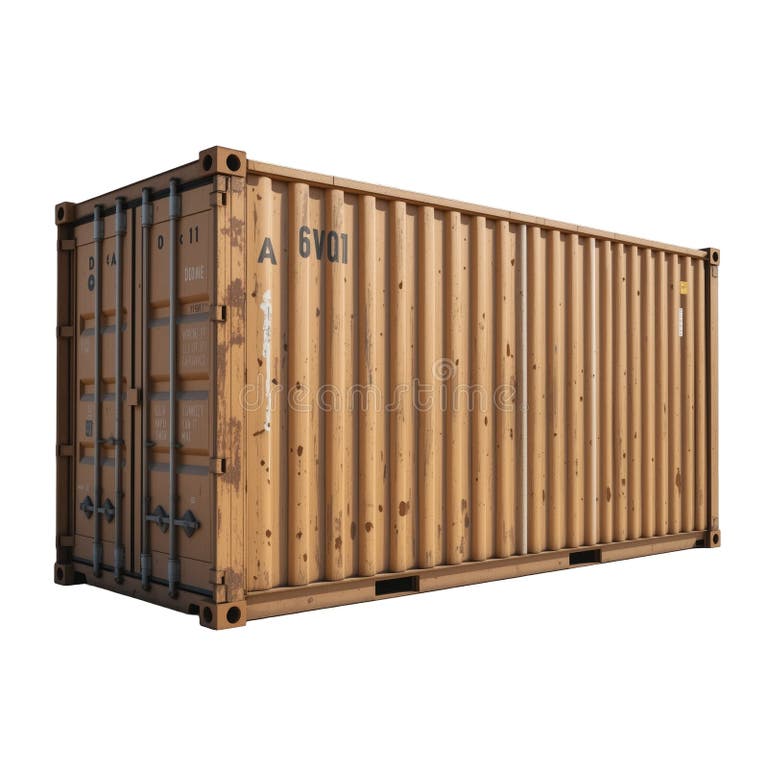 Weathered Wooden Shipping Container with Rustic Appearance, Showcasing ...