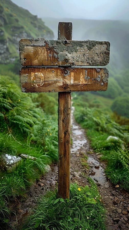 A Weathered Wooden Signpost in a Rural Setting Pointing in Multiple ... A Weathered Wooden Signpost in a Rural Setting Pointing in Multiple ...