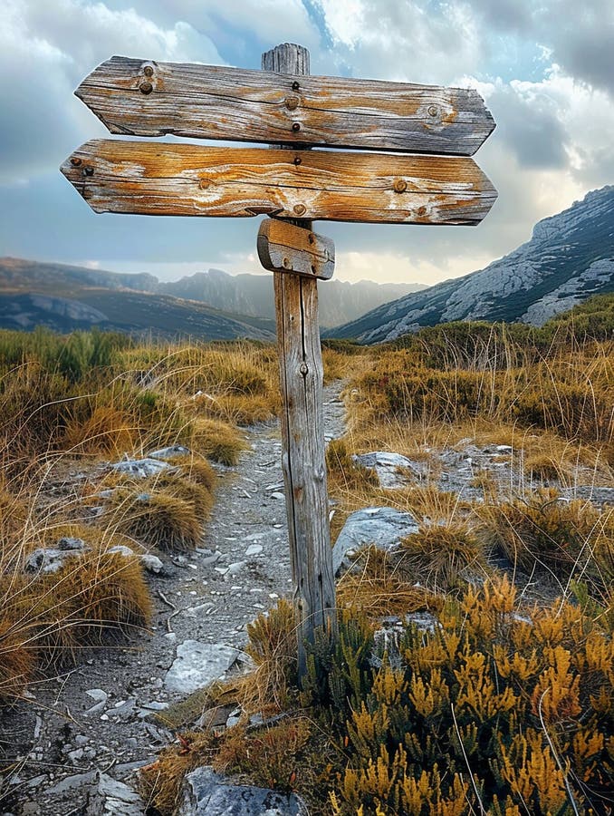 A Weathered Wooden Signpost in a Rural Setting Pointing in Multiple ... A Weathered Wooden Signpost in a Rural Setting Pointing in Multiple ...