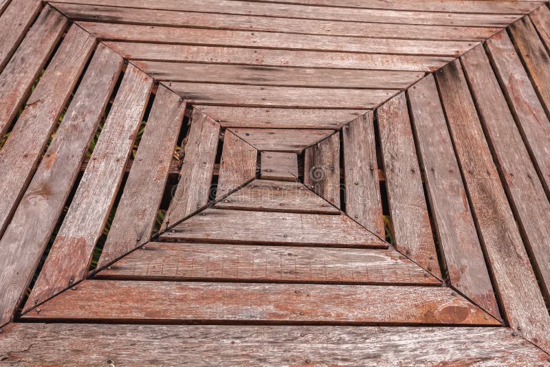 Weathered Wooden Square with Textured Grain and X-shaped or Diam Stock ...
