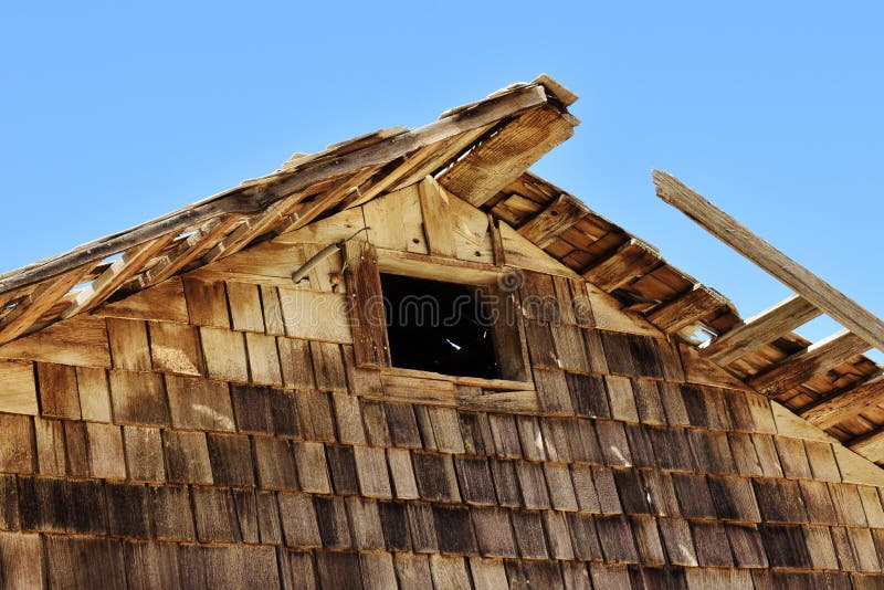 Weathered Wooden Structure in the Desert. Stock Image - Image of board ...
