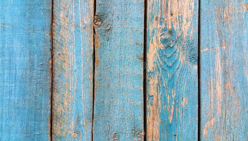 Weathered Wooden Wall Painted of Blue Paint Stock Photo - Image of ...