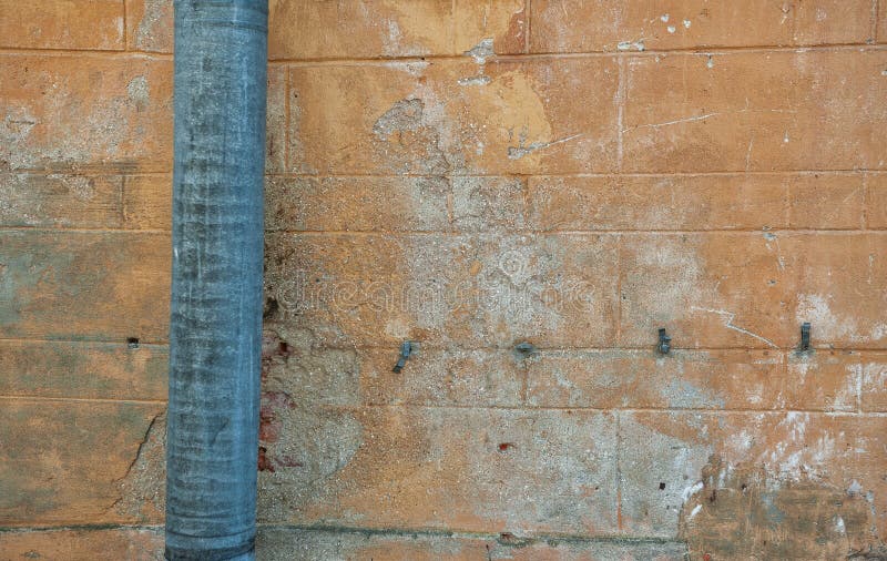 Weathered Wall Rusty Metal Drainpipe Worn Textures Stock Photos - Free ...