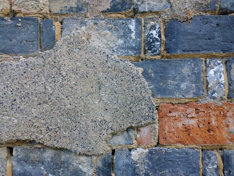 Weathering of Exposed Brick Walls Stock Photo - Image of line ...