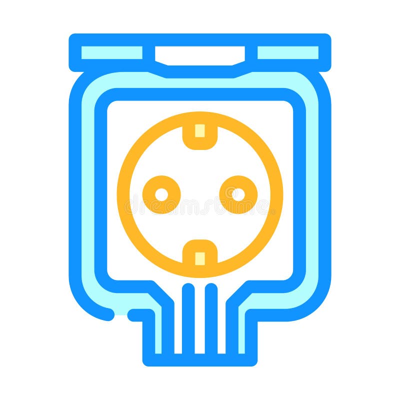 Weatherproof Socket Color Icon Vector Illustration Stock Vector ...