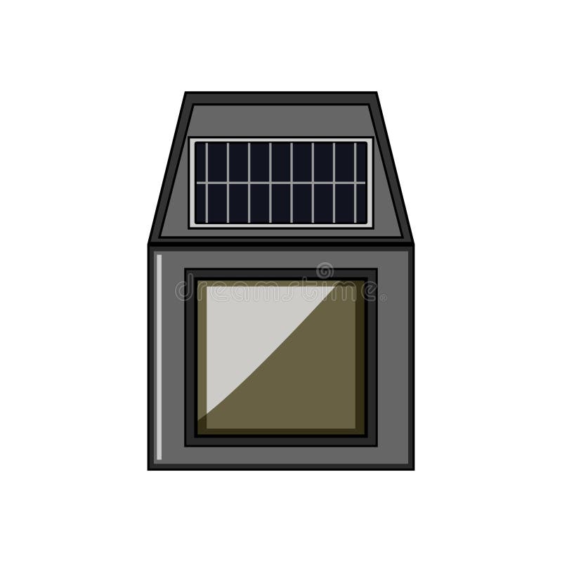 Weatherproof Solar Powered Garden Lamp Cartoon Vector Illustration ...