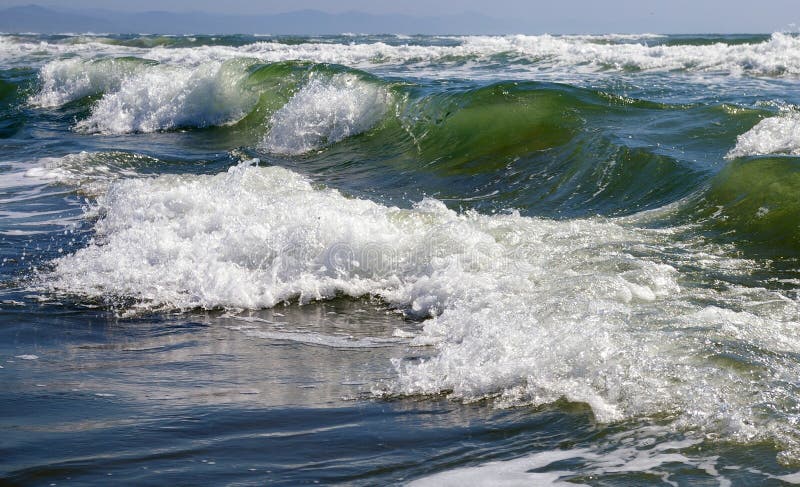 Weatherring a storm wave. stock image. Image of tide, white - 5985535