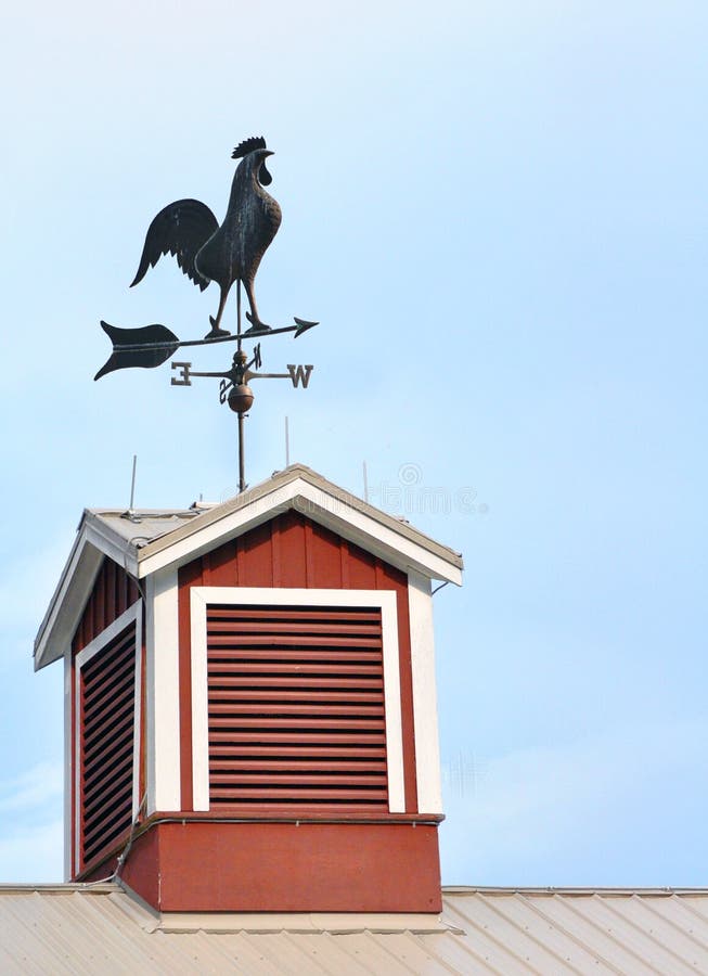 Barn Cupola with Cow Weathervane Stock Photo - Image of vane, cupola ...