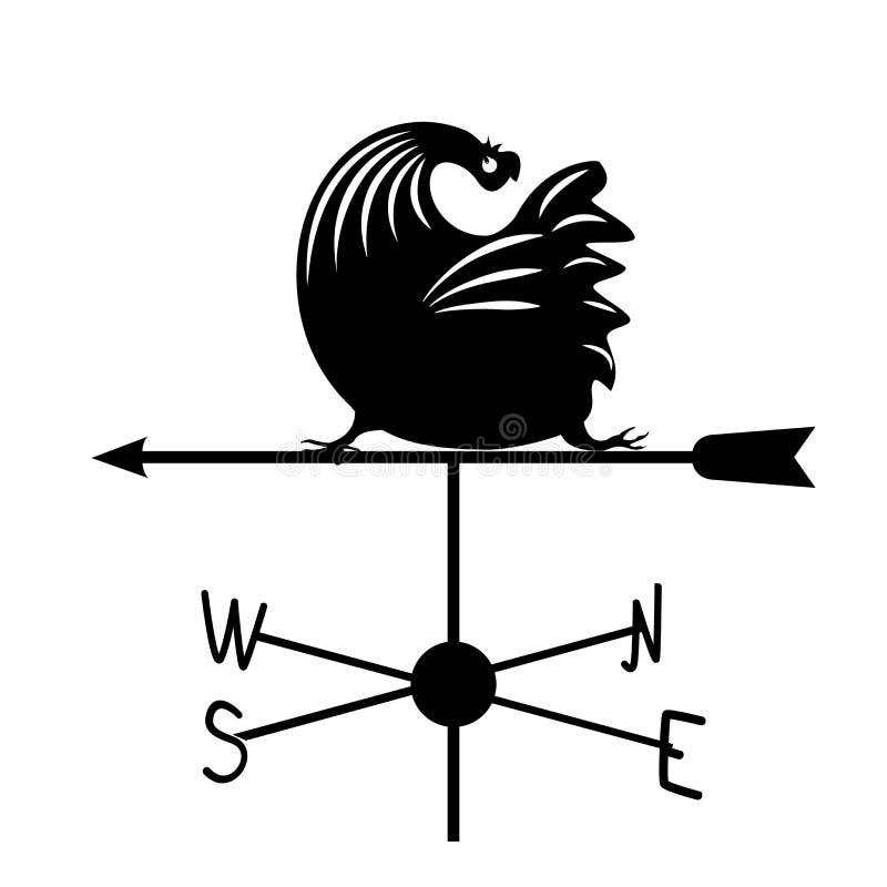 Black White Weathervane Stock Illustrations – 141 Black White ...
