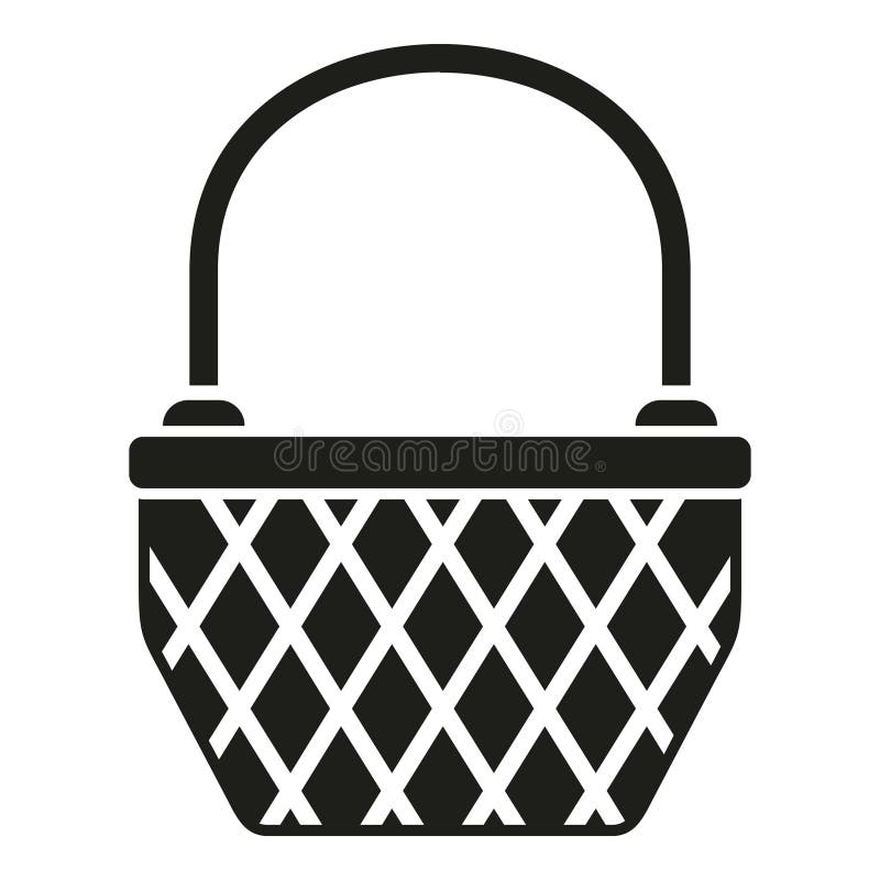 Weave Basket Icon Simple Vector. Picnic Hamper Stock Vector ...