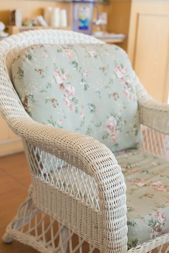 Weave Sofa with Pillow Cushion Decoration Stock Image - Image of ...