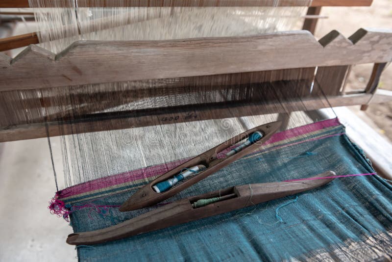 Weave and Thai Silk. Activity Involving Skill in Making by Hand Stock ...