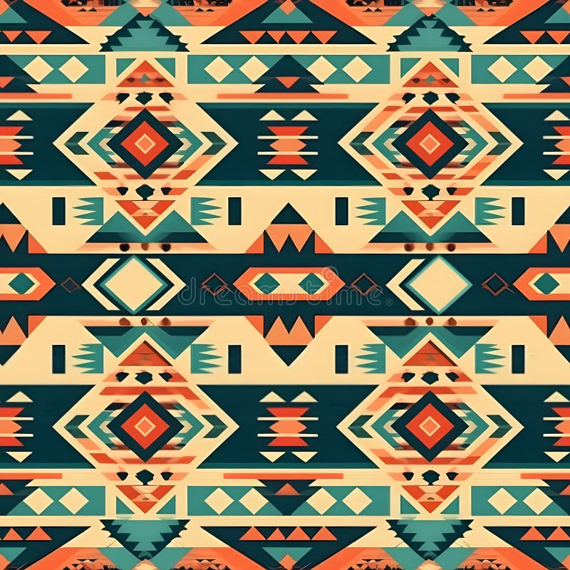 Weave the Threads of Aztec Tradition in Seamless Patterns Stock ...