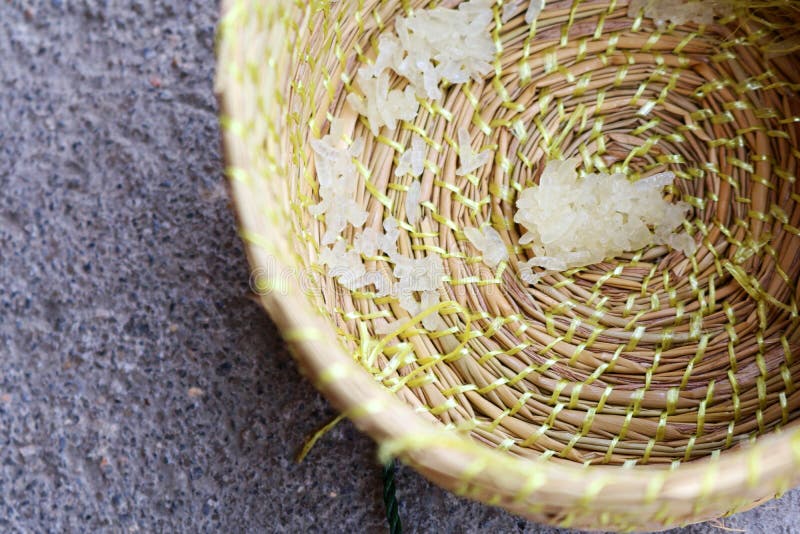 Weave Wicker for Sticky Rice. Stock Photo - Image of glutinous, craft ...