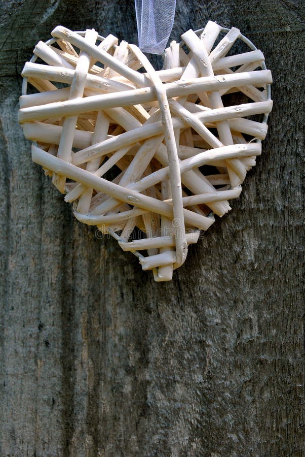 Weaved heart stock image. Image of pattern, wood, unique - 64399591