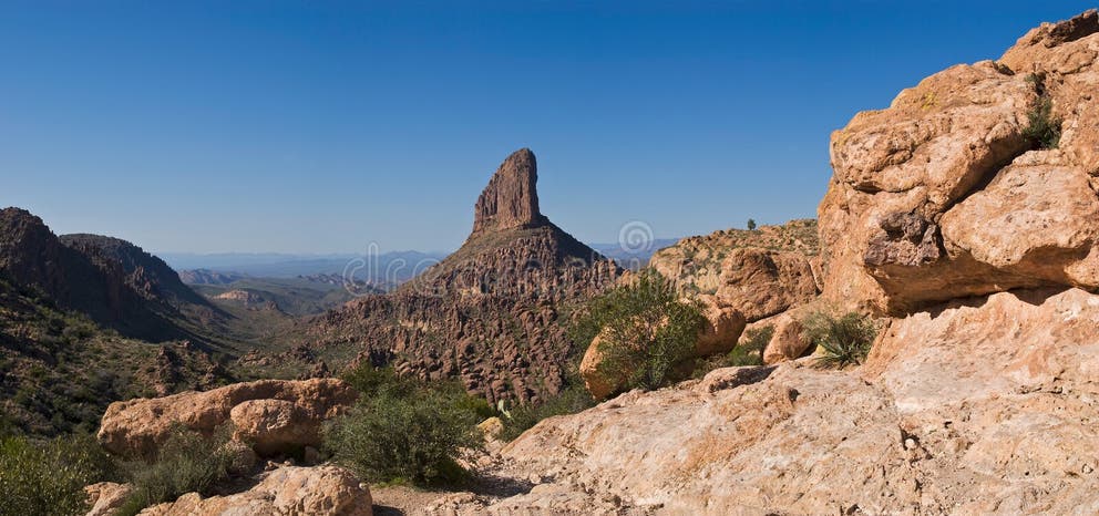 Weaver s Needle stock photo. Image of western, weaver - 4832342