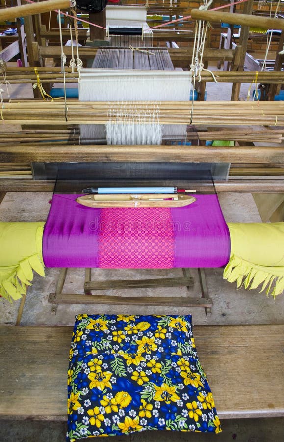 Weaving stock image. Image of white, thread, industry - 25169501