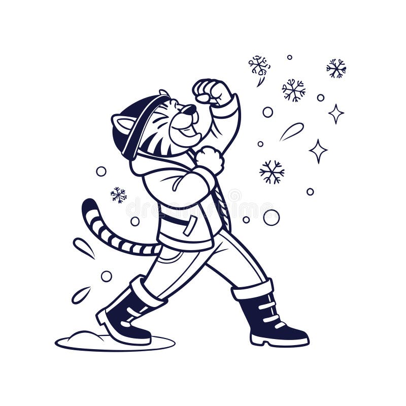 Weaving Adventure of a Strained Tiger Cub Stock Photo - Illustration of ...