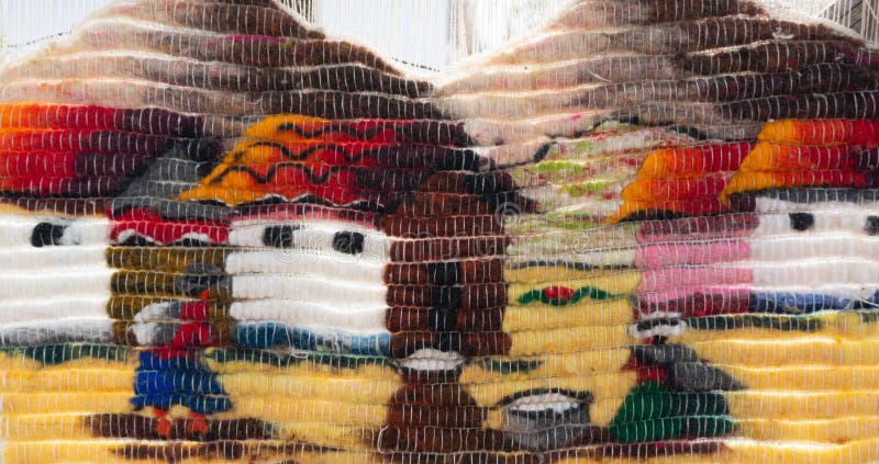 Weaving Art of a Rural Area with People Stock Illustration ...