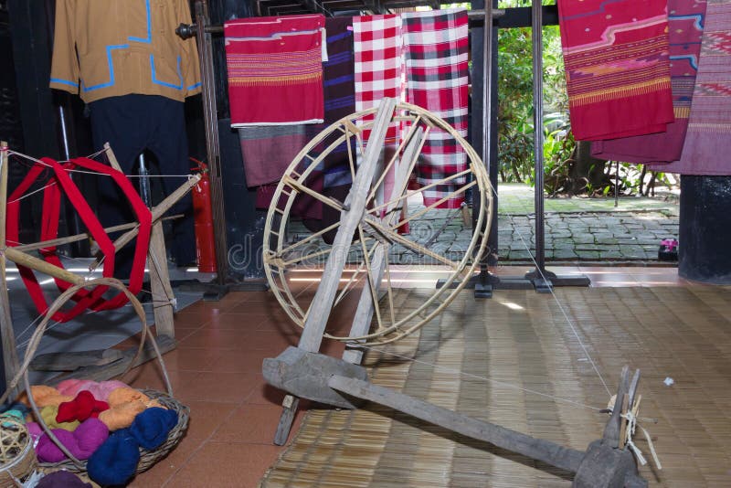 Weaving Equipment Ancient Style Stock Image - Image of cotton, ancient ...