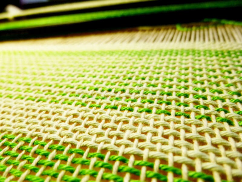 Weaving the Fabric in the Process. Interlacing of Threads Stock Image ...