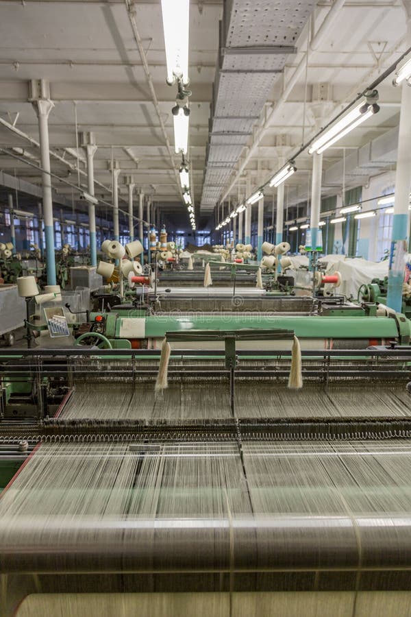 Old Weaving Factory Workshop Stock Image - Image of spinning, empty ...