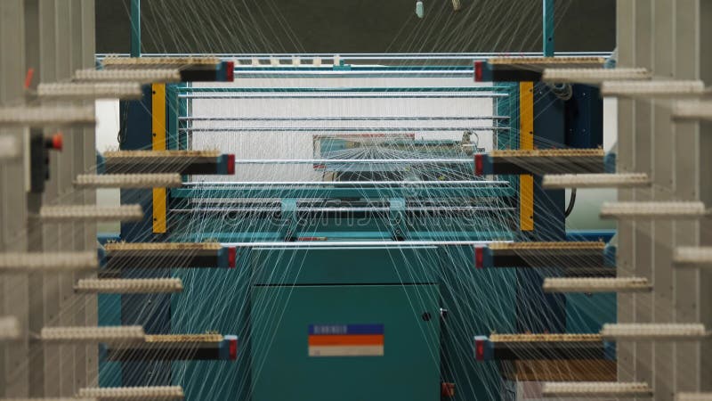Weaving Factory Workshop. Thread Coloring. Textile Factory Equipment ...