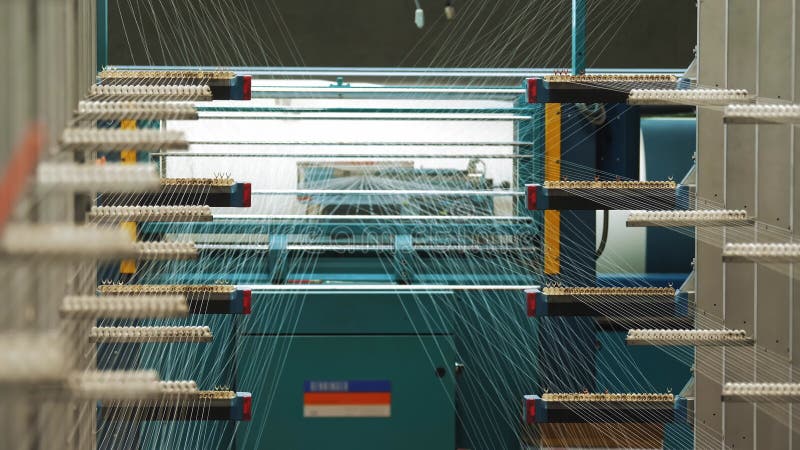 Weaving Factory Workshop. Thread Coloring. Textile Factory Equipment ...