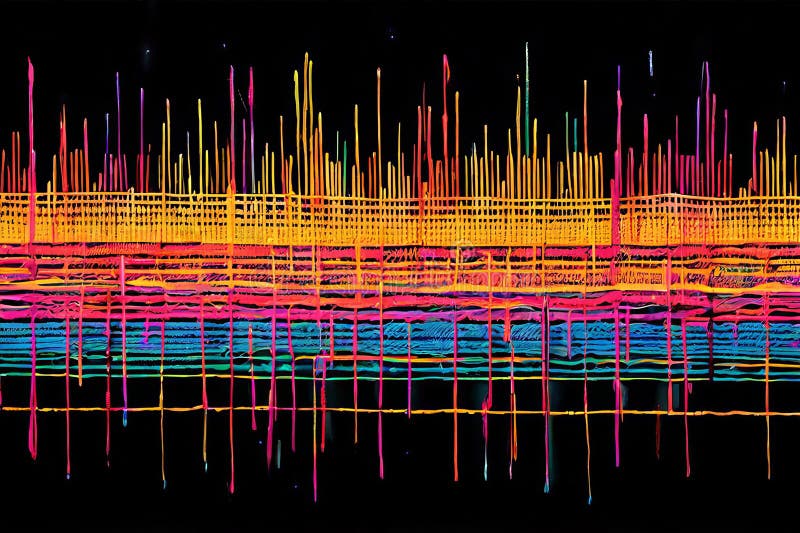 Weaving Illustration Artwork Created by Weaving Threads into Pat Stock ...