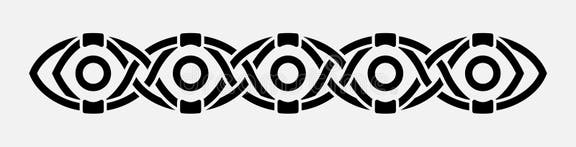 Weaving Interlaced Black Border Divider Stock Vector - Illustration of ...