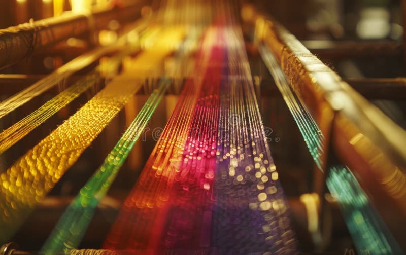 A Weaving Loom Captures a Spectrum of Colors through Threads ...