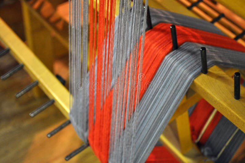 Weaving Loom stock photo. Image of loom, strings, weaver - 41135982