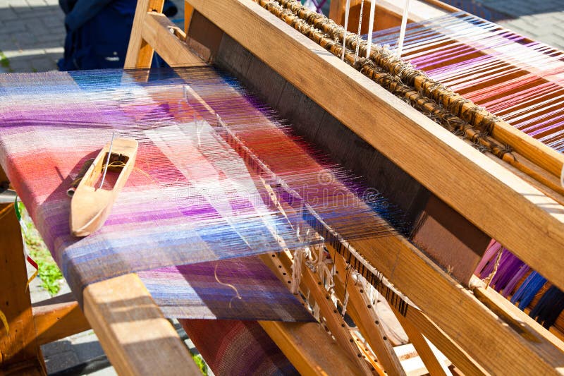 Traditional weaving loom stock photo. Image of loom, culture - 91969362