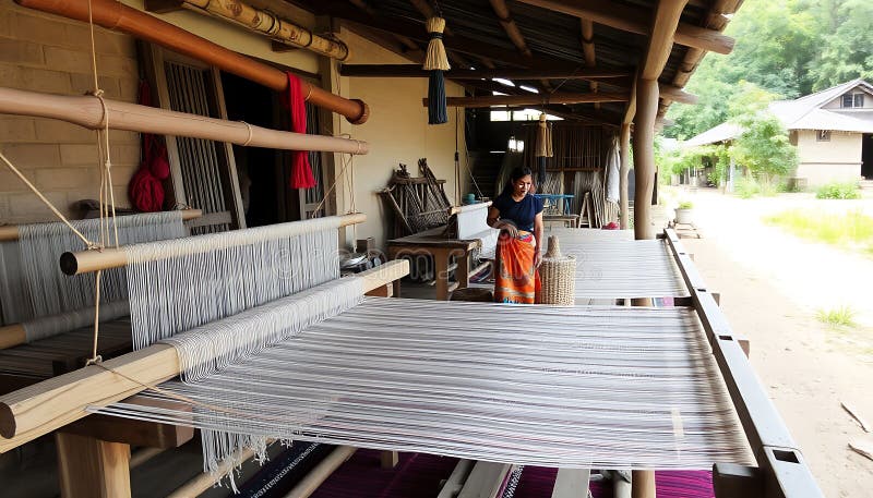 Weaving Loom Textile Craft and Traditional Weaving and Fabric Making ...
