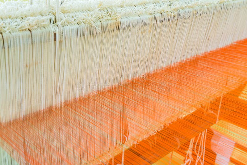 Weaving Loom and Shuttle on the Warp Stock Photo - Image of fabric ...