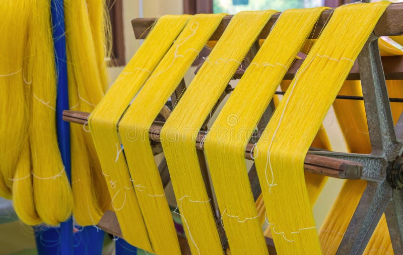 Weaving Loom and Shuttle on the Warp Stock Photo - Image of colorful ...