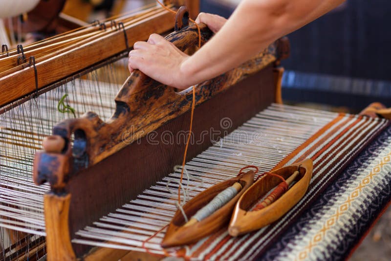 Weaving Loom and Thread of Yarn Stock Image - Image of color, culture ...