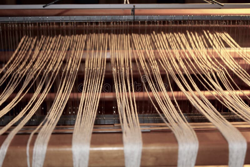 Weaving loom warp threads stock photo. Image of weave - 84143784