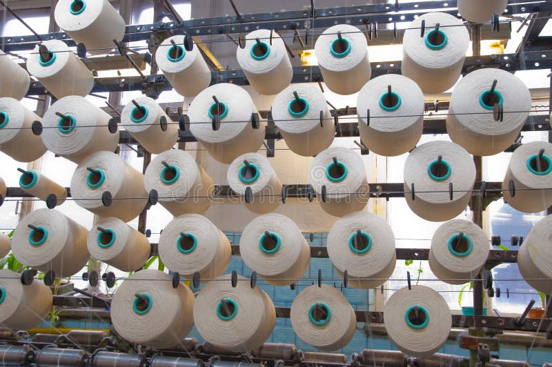 Weaving Machine and Filaments Stock Image - Image of string, weaving ...