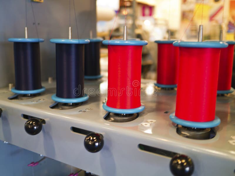 Weaving machine stock photo. Image of factory, fiber - 43665946