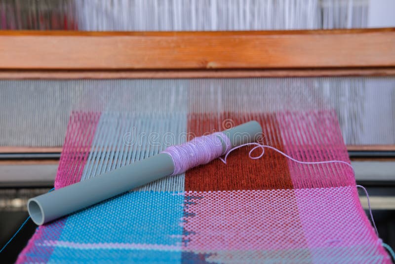 Weaving Machine Wooden Loom for Making Textile Stock Image - Image of ...