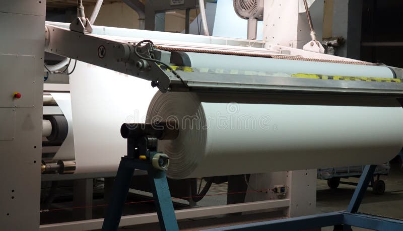 Weaving Machines of the Cotton Factories. Production of Textiles Stock ...