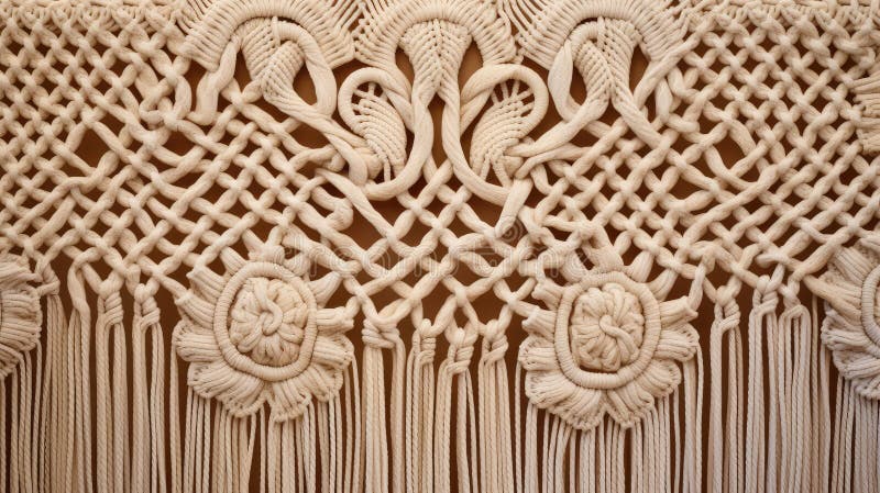 Weaving Macrame Wall Hanging Stock Illustration - Illustration of ...