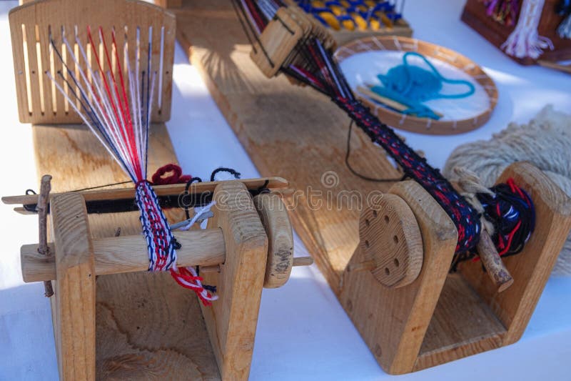 Weaving and the Reconstruction of Medieval Costume Stock Photo - Image ...