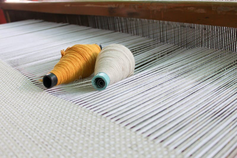 Weaving Shuttle, Weaving Loom and Shuttle on the Warp Stock Image ...