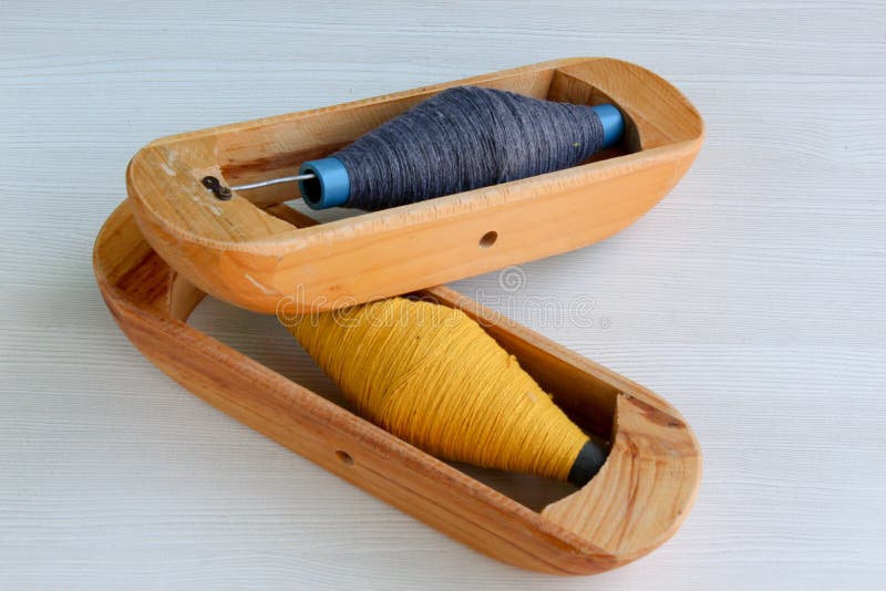 Weaving Shuttle, Weaving Loom and Shuttle on the Warp Stock Photo ...