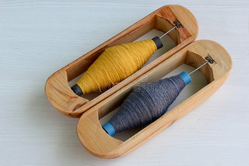 Weaving Shuttle, Weaving Loom and Shuttle on the Warp Stock Photo ...