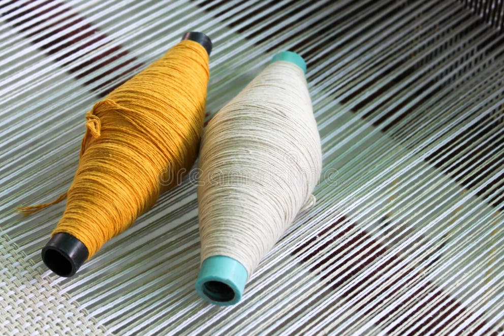 Weaving Shuttle, Weaving Loom and Shuttle on the Warp Stock Image ...