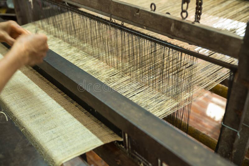 Weaving Silk in Traditional Way in Vietnam. Vietnamese Silk Processing ...